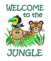 WELCOME TO THE JUNGLE Embroidery Design | EmbroideryDesigns.com