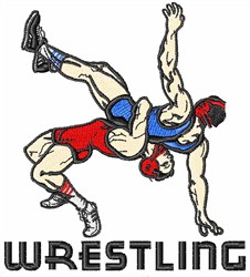 WRESTLING Embroidery Design | EmbroideryDesigns.com