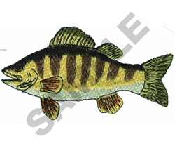 YELLOW PERCH Embroidery Design | EmbroideryDesigns.com