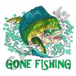 GONE FISHING Embroidery Design | EmbroideryDesigns.com