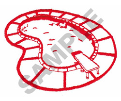SWIMMING POOL Embroidery Design | EmbroideryDesigns.com