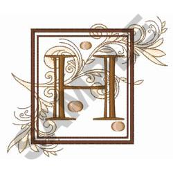 FANCY SQUARE LETTER H Embroidery Design | EmbroideryDesigns.com