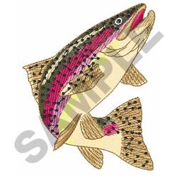 RAINBOW TROUT Embroidery Design | EmbroideryDesigns.com