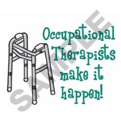 OCCUPATIONAL THERAPISTS Embroidery Design | EmbroideryDesigns.com