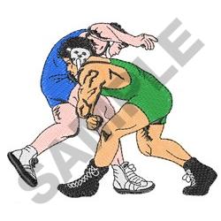 WRESTLERS Embroidery Design | EmbroideryDesigns.com