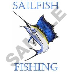 SAILFISH FISHING Embroidery Design | EmbroideryDesigns.com