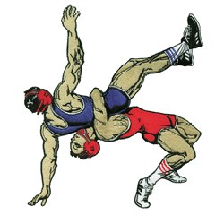 WRESTLERS XLARGE Embroidery Design | EmbroideryDesigns.com