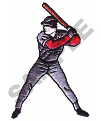 BASEBALL BATTER Embroidery Design | EmbroideryDesigns.com