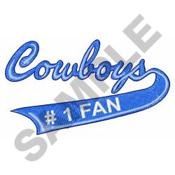 COWBOYS NUMBER ONE FAN Embroidery Design | EmbroideryDesigns.com