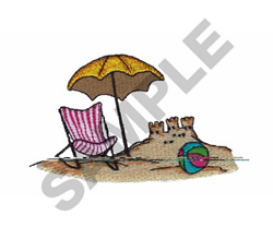 BEACH SCENE Embroidery Design | EmbroideryDesigns.com