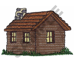 LOG CABIN Embroidery Design | EmbroideryDesigns.com