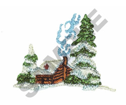 LOG CABIN Embroidery Design | EmbroideryDesigns.com