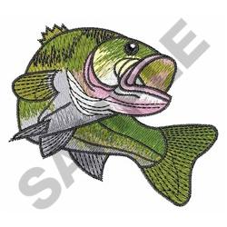 BASS FISH Embroidery Design | EmbroideryDesigns.com