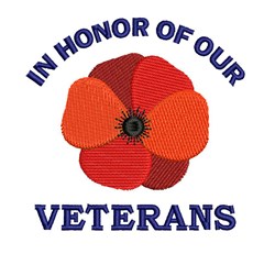 HONOR VETERANS Embroidery Design | EmbroideryDesigns.com