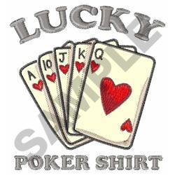 POKER ROYAL FLUSH Embroidery Design | EmbroideryDesigns.com