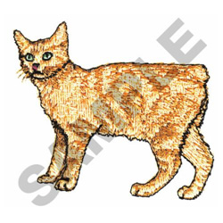 TABBY STUMPY MANX Embroidery Design | EmbroideryDesigns.com