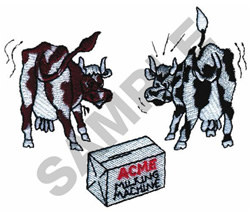 ACME MILKING MACHINE COWS Embroidery Design | EmbroideryDesigns.com