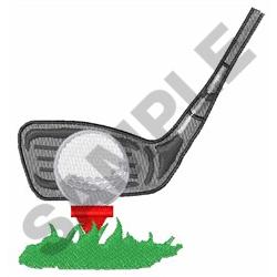 ADDRESSING THE GOLF BALL Embroidery Design | EmbroideryDesigns.com