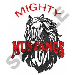 MIGHTY MUSTANGS Embroidery Design | EmbroideryDesigns.com