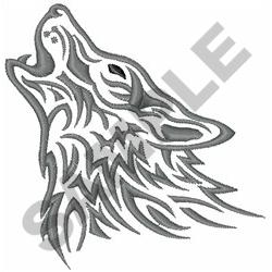 HOWLING WOLF Embroidery Design | EmbroideryDesigns.com