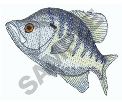 WHITE CRAPPIE Embroidery Design | EmbroideryDesigns.com