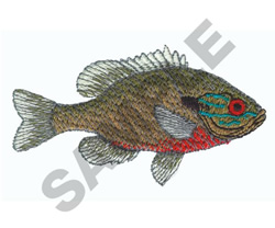 REDBREAST SUNFISH Embroidery Design | EmbroideryDesigns.com