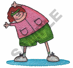 WOMAN EXERCISING Embroidery Design | EmbroideryDesigns.com