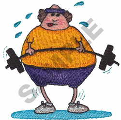 MAN LIFTING WEIGHTS Embroidery Design | EmbroideryDesigns.com