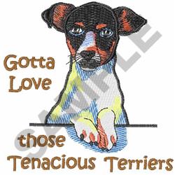 TENACIOUS TERRIERS Embroidery Design | EmbroideryDesigns.com