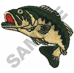 BIG MOUTH BASS Embroidery Design | EmbroideryDesigns.com