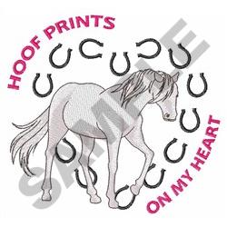 HOOF PRINTS ON MY HEART Embroidery Design | EmbroideryDesigns.com