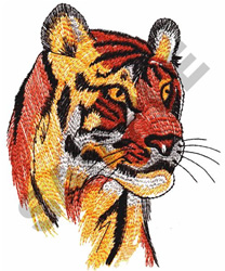 TIGER HEAD Embroidery Design | EmbroideryDesigns.com