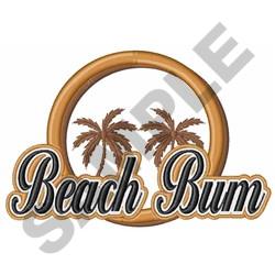 BEACH BUM Embroidery Design | EmbroideryDesigns.com