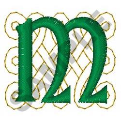 Celtic Font M Embroidery Design | EmbroideryDesigns.com