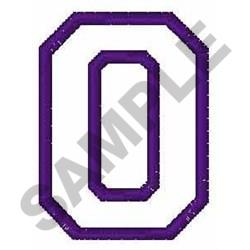 COLLEGIATE APPLIQUE FONT O Embroidery Design | EmbroideryDesigns.com