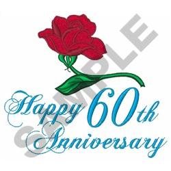 ANNIVERSARY 60TH Embroidery Design | EmbroideryDesigns.com