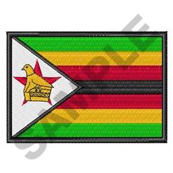 FLAG OF ZIMBABWE Embroidery Design | EmbroideryDesigns.com