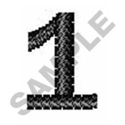 Plain Block Font 1 Embroidery Design | EmbroideryDesigns.com