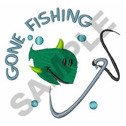 GONE FISHING Embroidery Design | EmbroideryDesigns.com