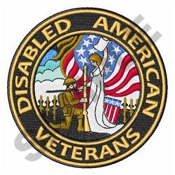 DISABLED AMERICAN VETERANS Embroidery Design | EmbroideryDesigns.com