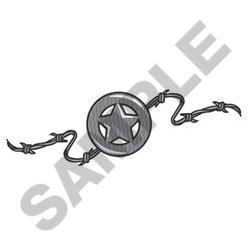 LONE STAR BARBED WIRE Embroidery Design | EmbroideryDesigns.com