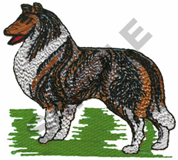 COLLIE Embroidery Design | EmbroideryDesigns.com