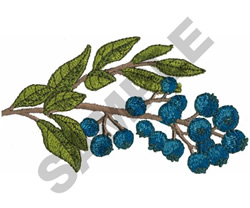 BLUEBERRIES Embroidery Design | EmbroideryDesigns.com