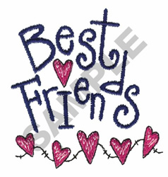 BEST FRIENDS Embroidery Design | EmbroideryDesigns.com