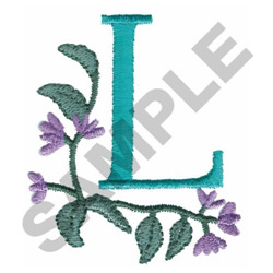 FLOWER LETTER L Embroidery Design | EmbroideryDesigns.com