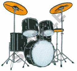 DRUM SET Embroidery Design | EmbroideryDesigns.com