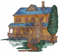 VICTORIAN HOUSE Embroidery Design | EmbroideryDesigns.com