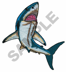 GREAT WHITE SHARK Embroidery Design | EmbroideryDesigns.com