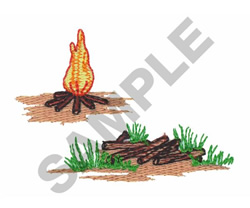 CAMPFIRE Embroidery Design | EmbroideryDesigns.com