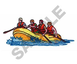 RIVER RAFTING Embroidery Design | EmbroideryDesigns.com